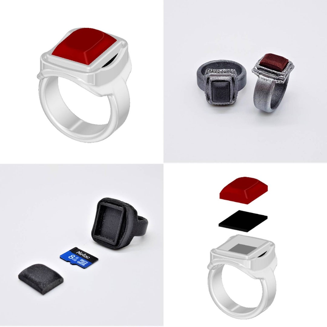 Digital Download Micro SD Secret Storage Ring | Wearable Gadget for ...