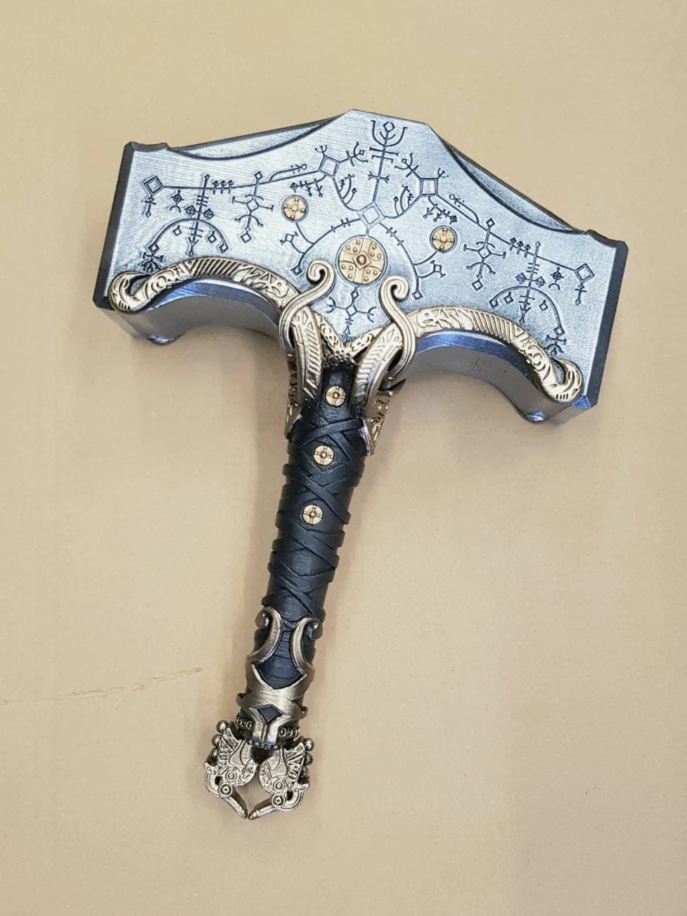 Mjolnir, Thor's Hammer and Belt Mount | Cosplay Prop. | Display Options ...