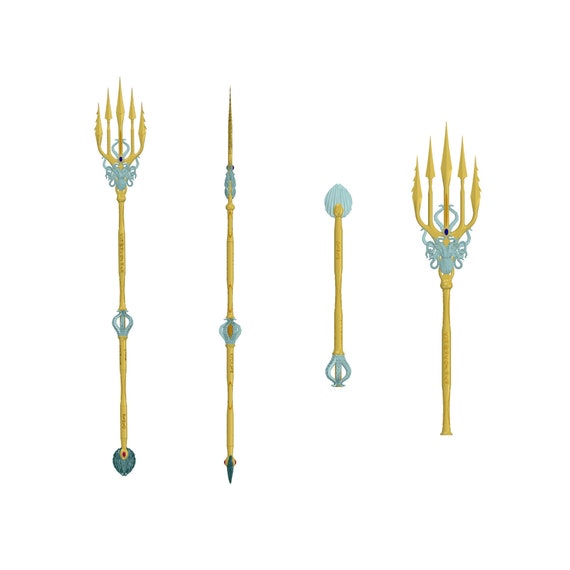 Elven Trident Mythical Weapon Replicas Elven Dwarven - Etsy