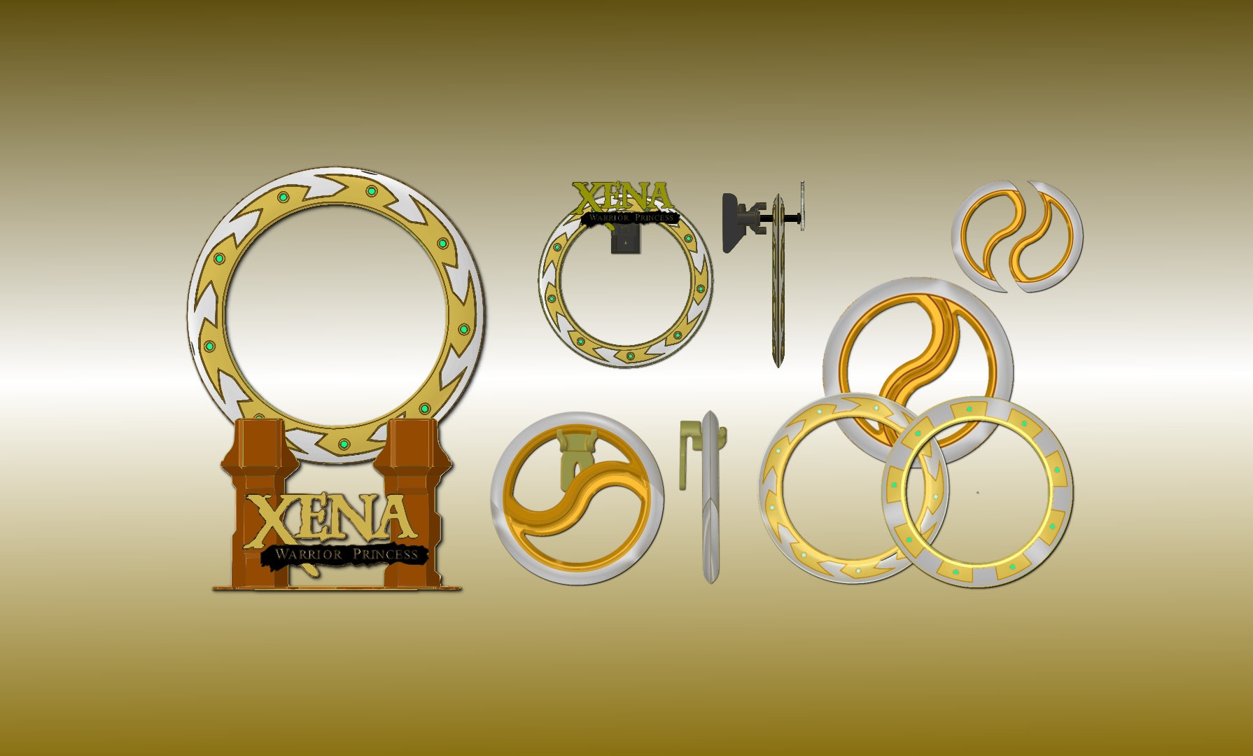 Xena Warrior Princess Chakrams | Dark, Light and Ying-yang Versions ...