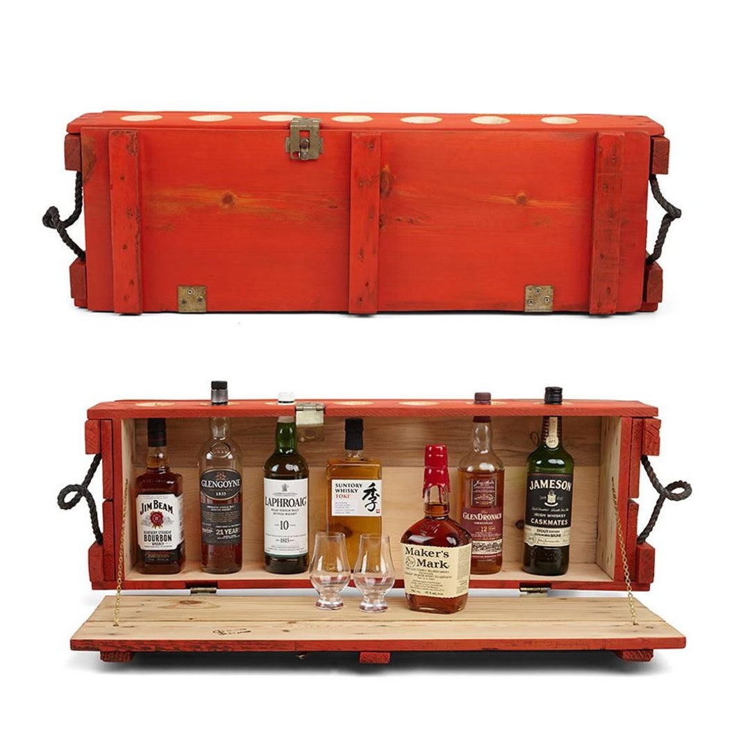 Home Mini Bar Orange Murphy Bar, Whiskey Storage, Liquor Cabinet From ...