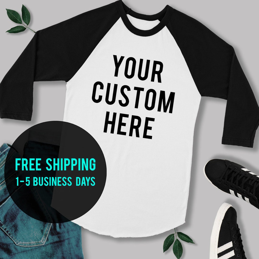 M E N S | Custom Baseball Tee Raglan Shirts Personalized, Custom Mens 3 ...