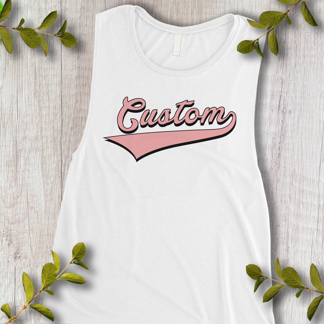 W O M E N S | Custom Retro Tank Top, Custom Swoosh Tanks, 70s 80s ...