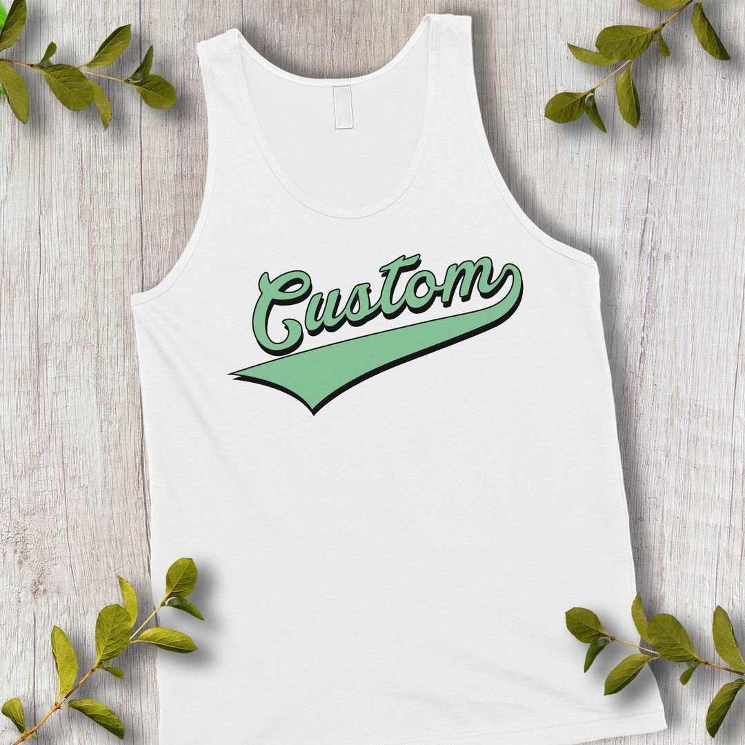 M E N S | Custom Retro Tanks, Custom Swoosh Tank Top, 70s 80s Vintage ...