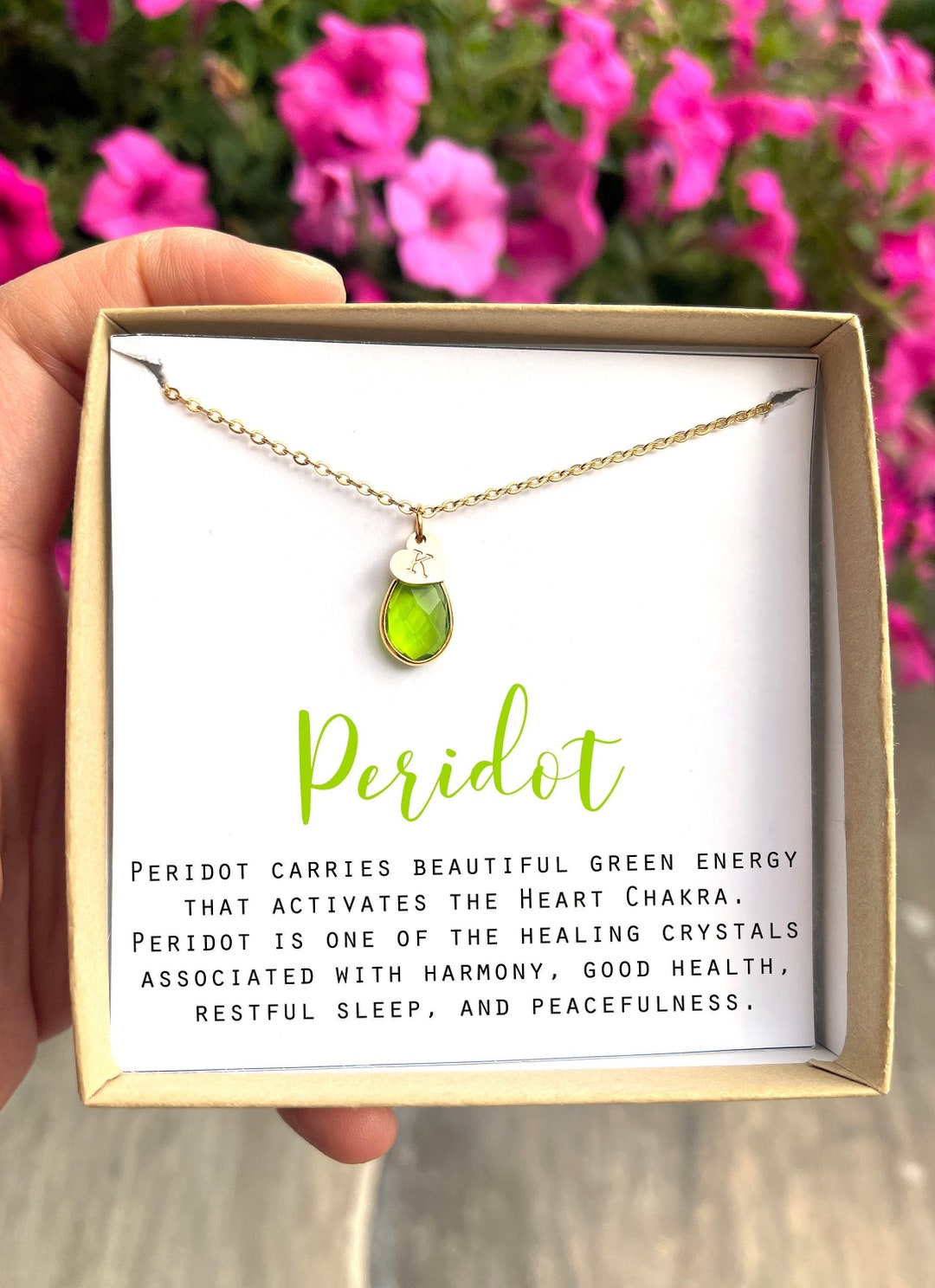 Peridot Healing Crystal for Growth Crystal Raw Peridot Necklace ...