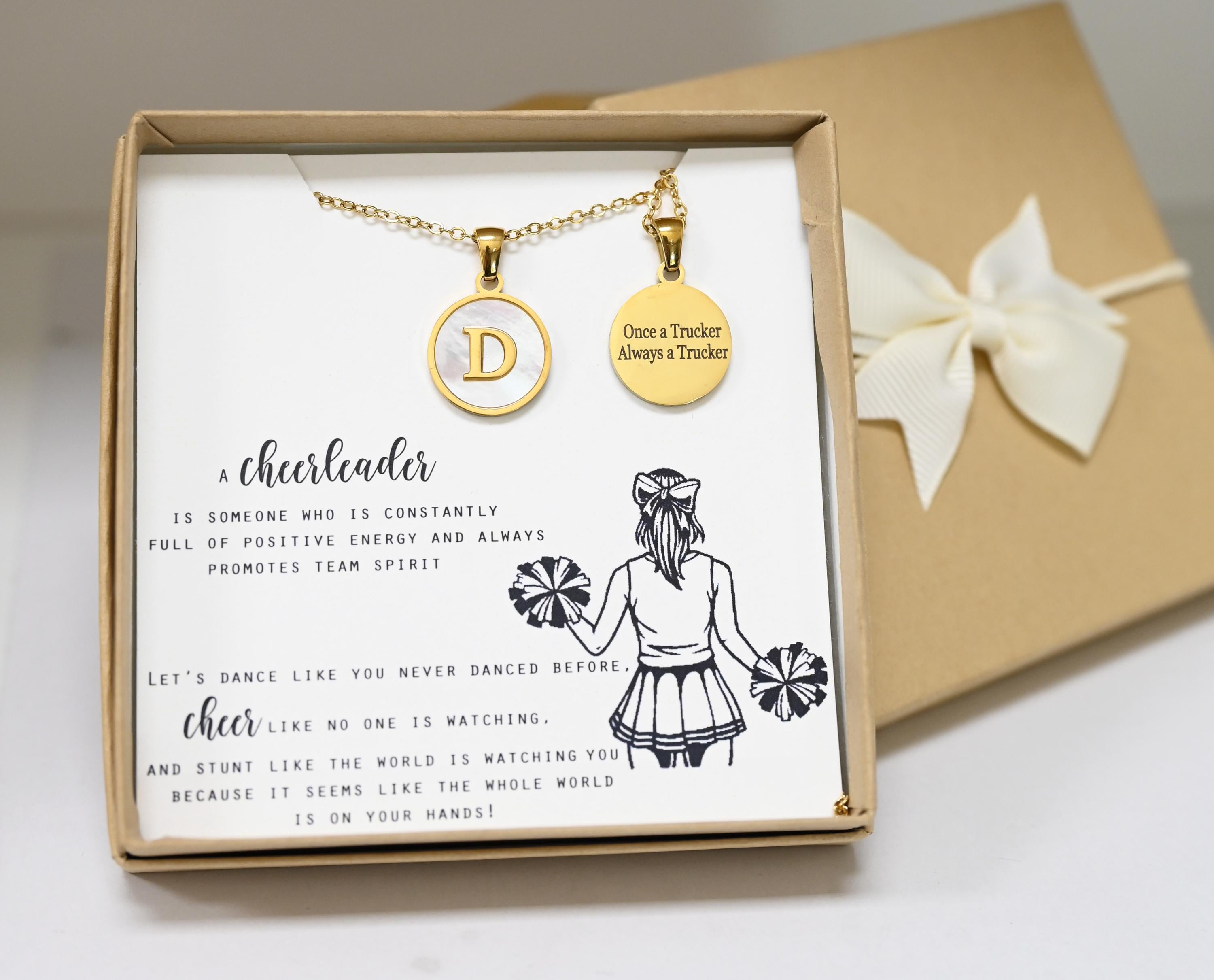 Cheerleader Gifts Personalized Custom Name Necklace Pearl Necklace ...