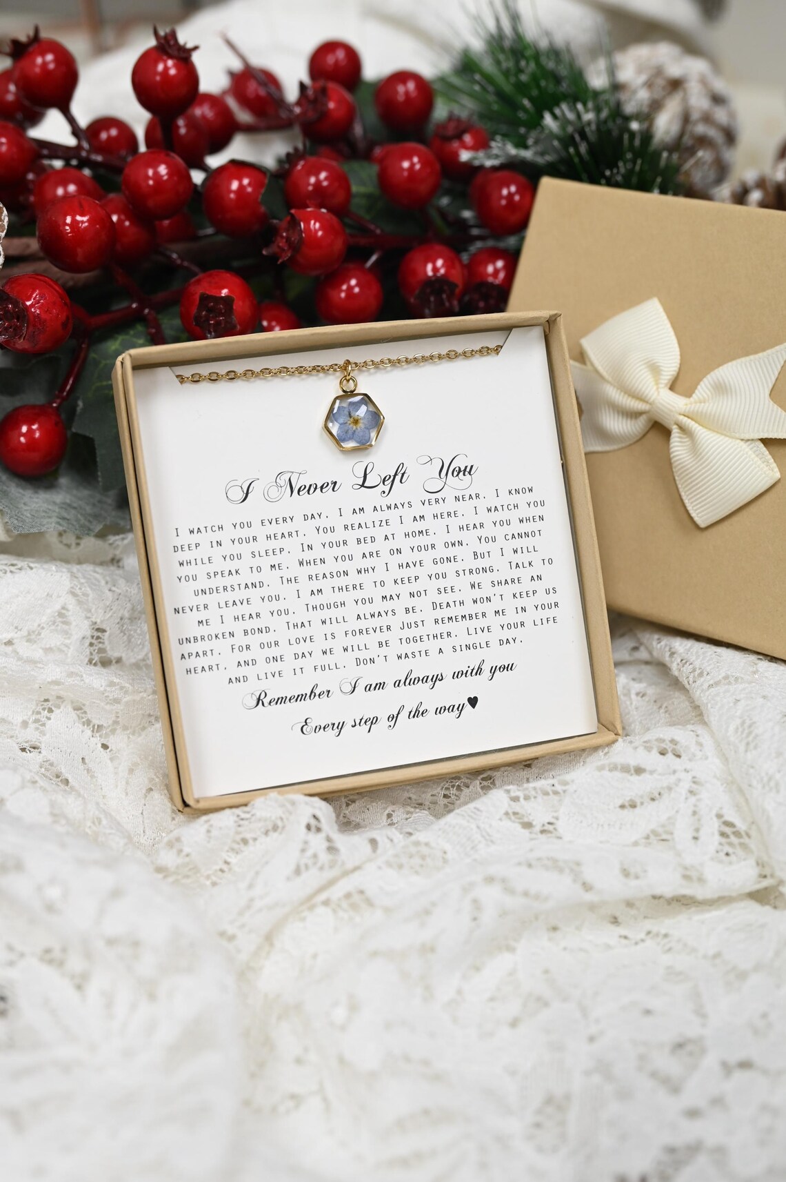 Gift for Her Forget Me Nots Real Flower Gift From Heaven Memorial Gift ...