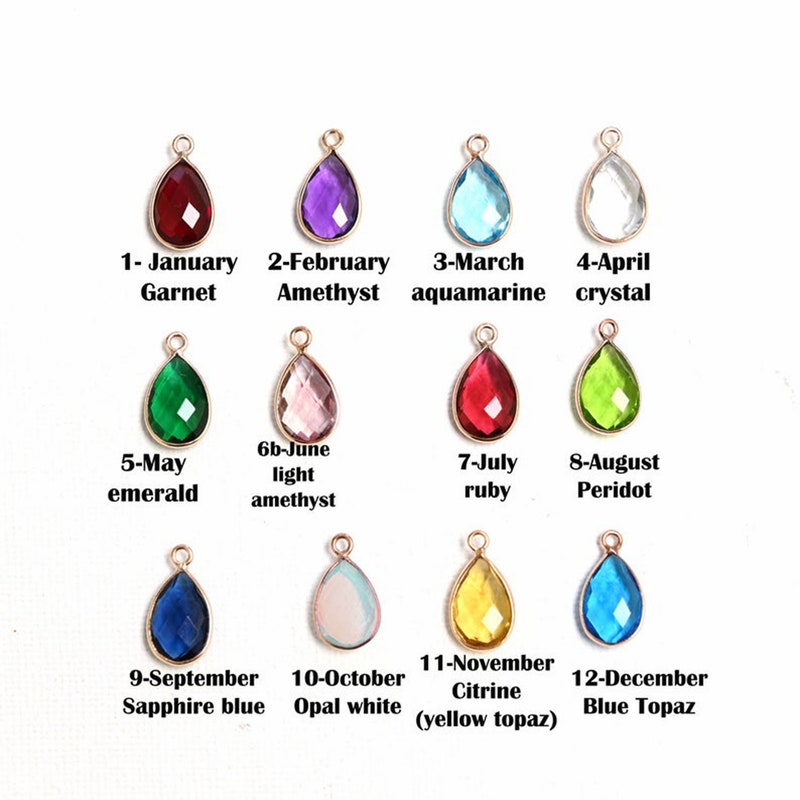 Rose Birth Stone Necklace - Etsy