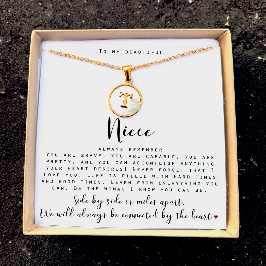 Initial Name Necklace Gifts for Niece From Aunt Niece Jewelry ...