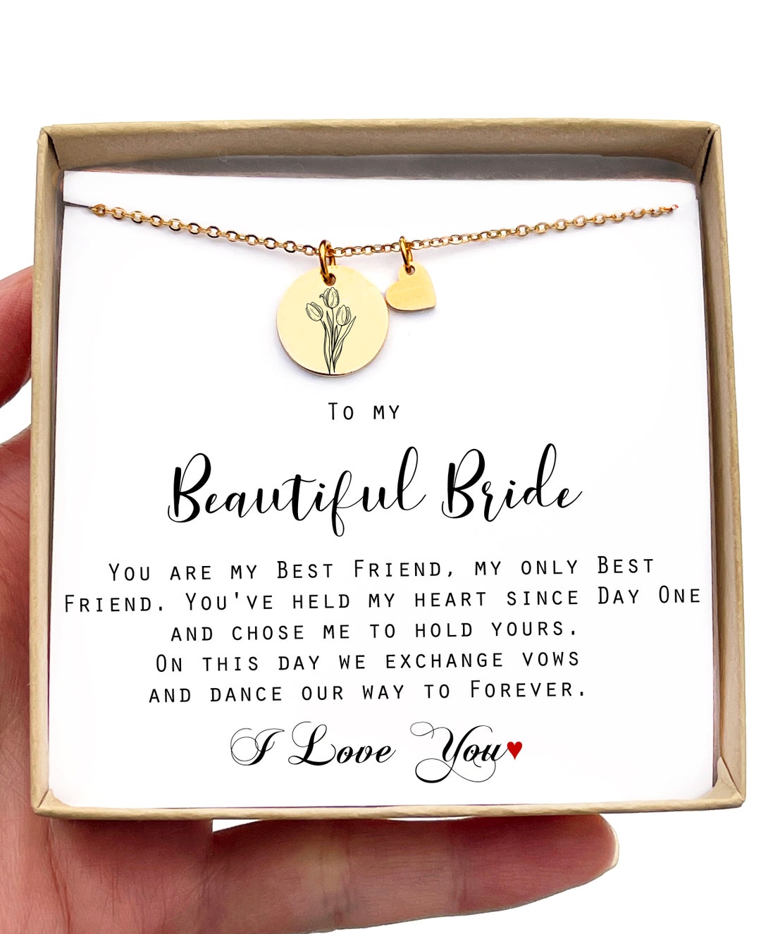 Bride Gift From Groom Wedding Day Gift Groom to Bride Jewelry Gift From ...