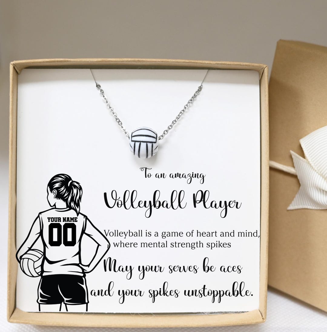 Volleyball Necklace, Gift for Volleyball Player, Volleyball Team Gifts ...