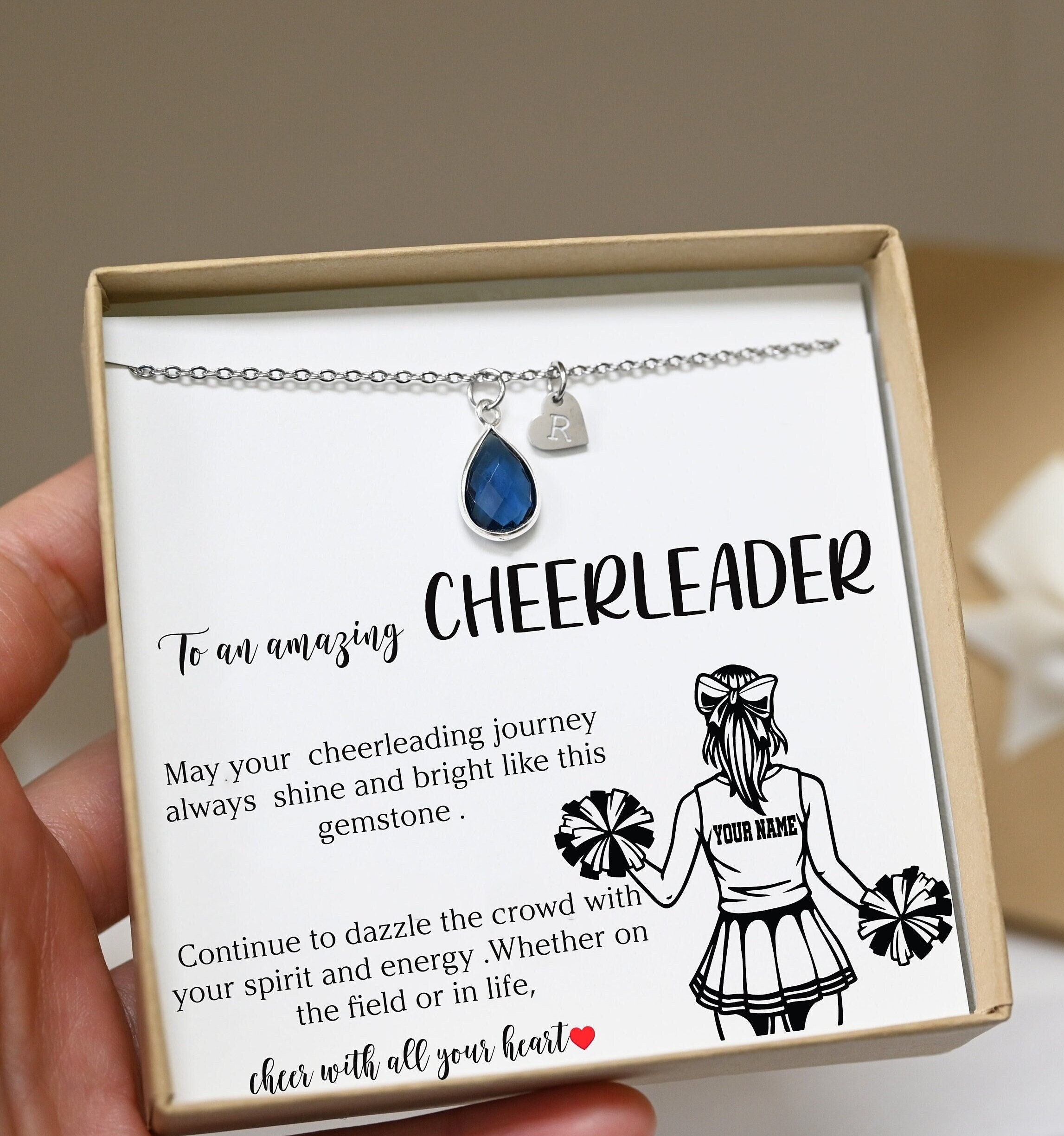 Personalized Cheerleader Gifts Custom Name Necklaces Pearl Necklace ...