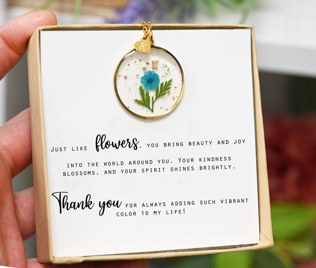 Personalized Real Flower Gift for Work Bestie Coworker Boss Lady Leader ...