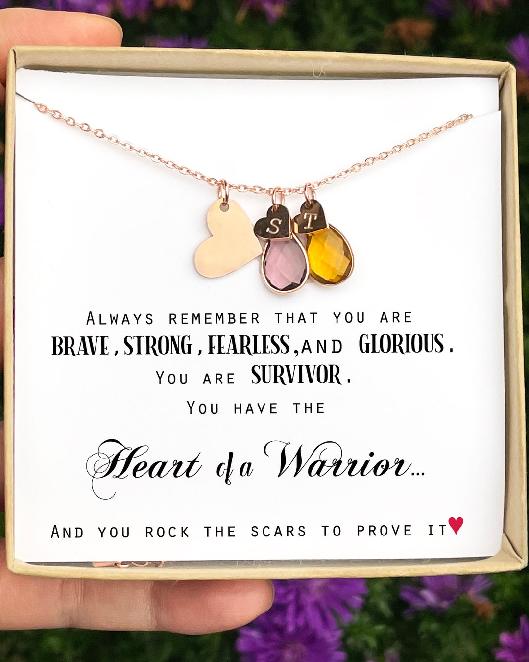 Warrior Gift, Survivor Jewelry, Recovery Necklace, Warrior Necklace ...