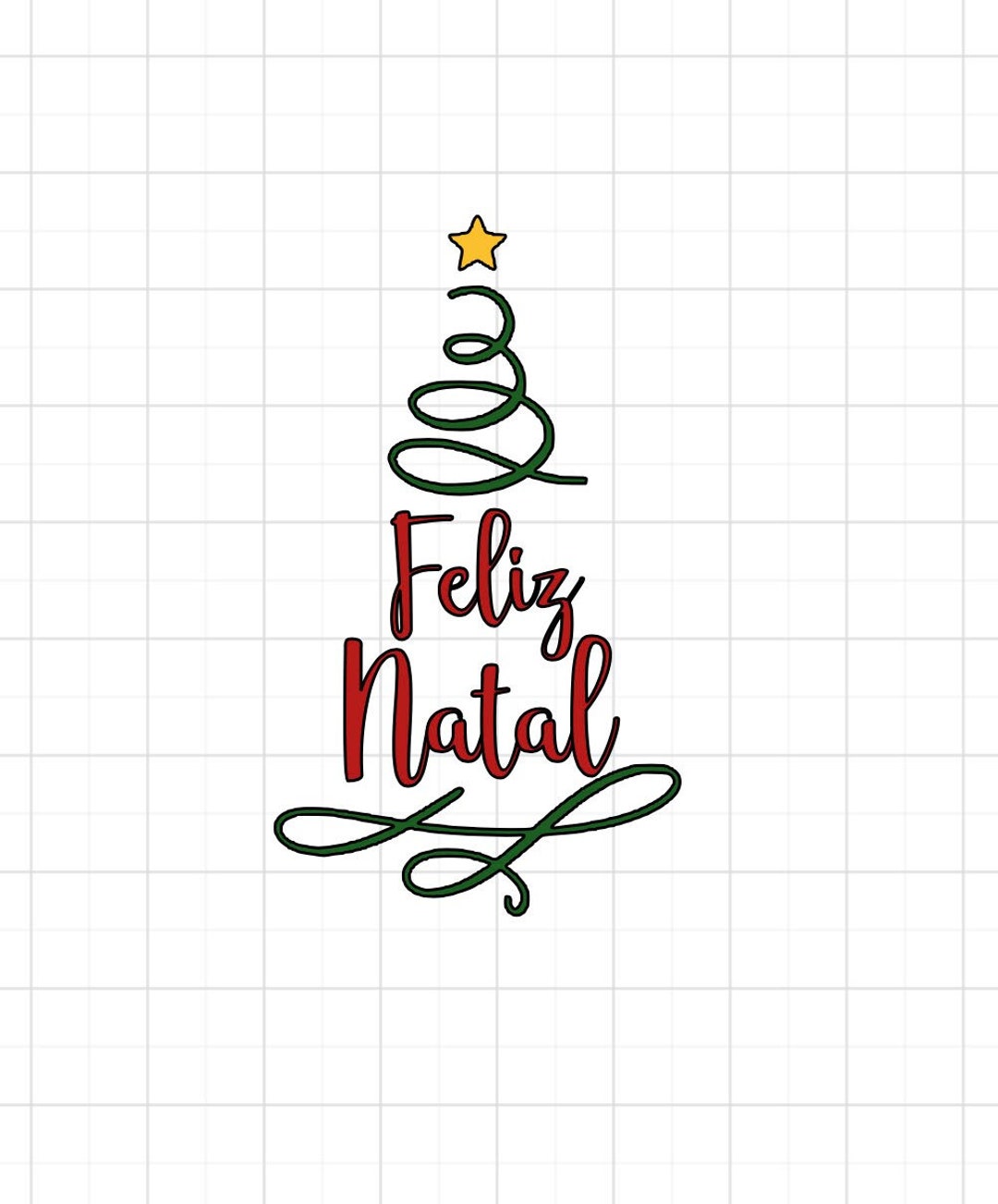 Feliz Natal Tree Vinyl Decal - Etsy