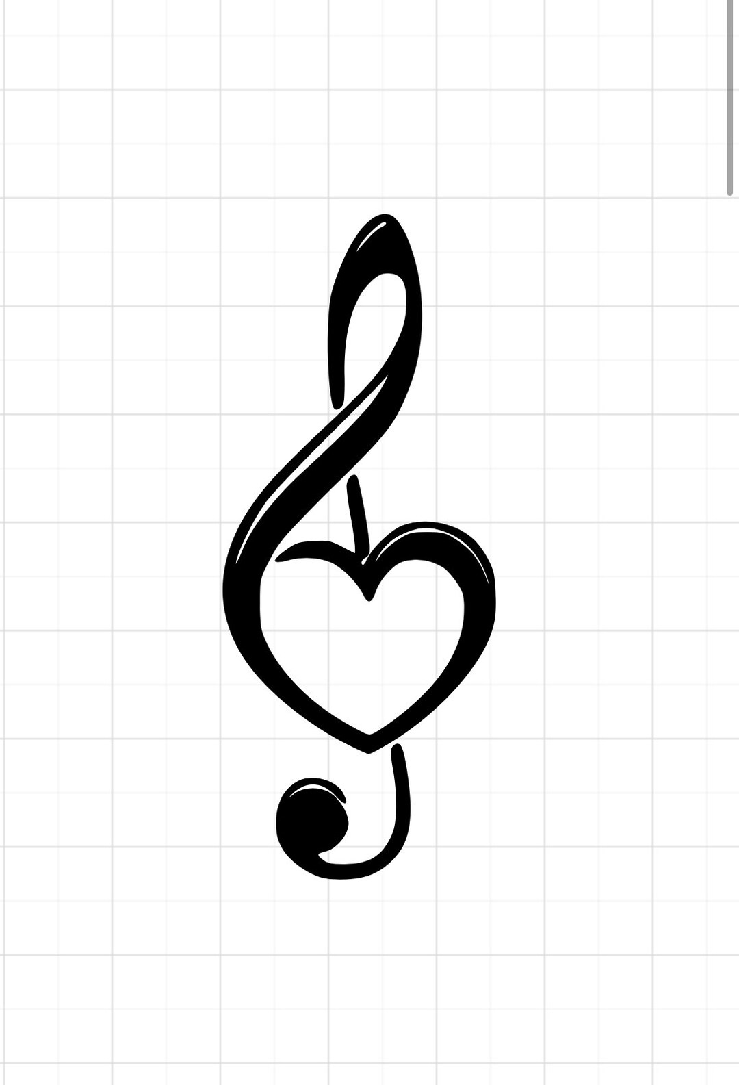 Music Note Heart Decal - Etsy