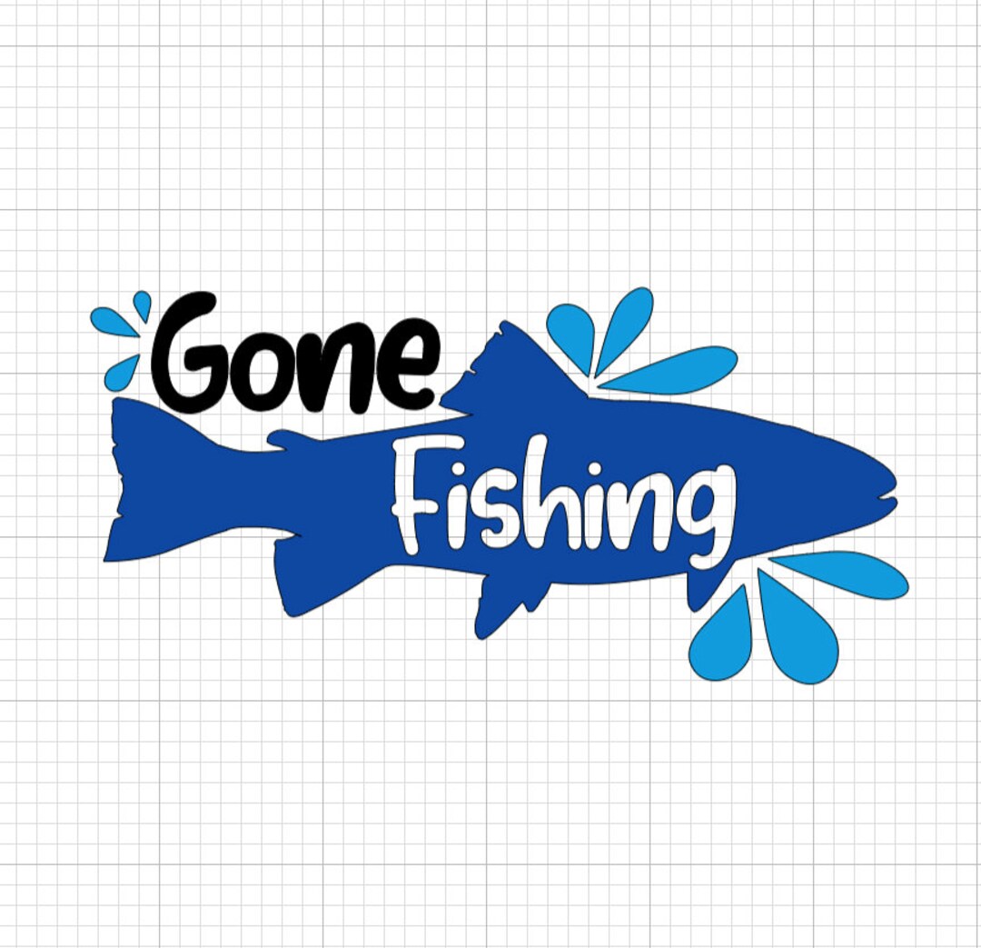 Gone Fishing Vinyl Decal - Etsy