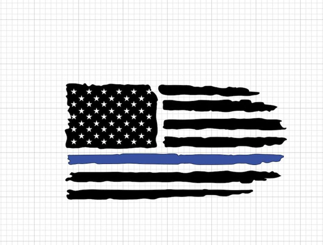 Back the Blue Flag Police Support Decal - Etsy