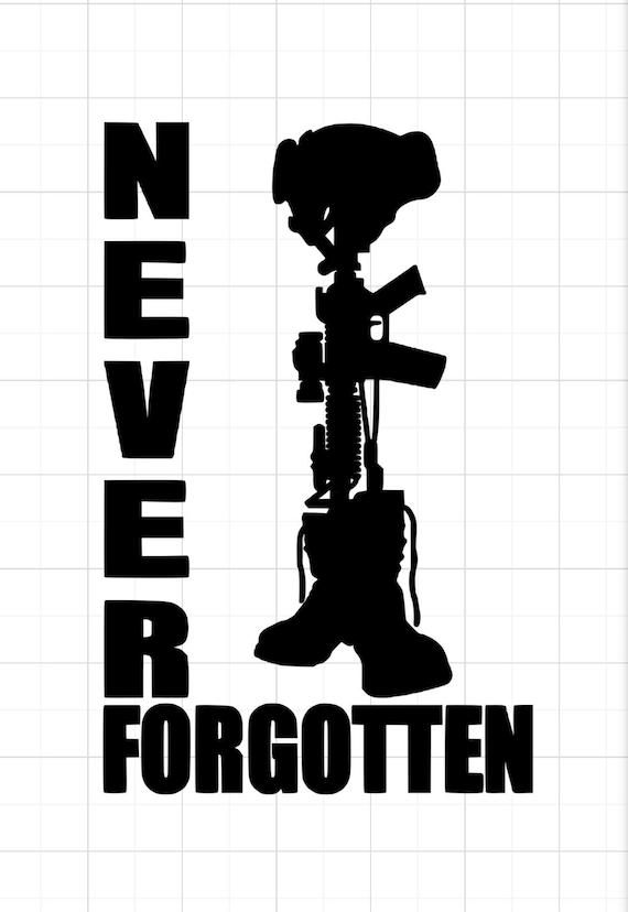 Never Forgotten Military Vinyl Decal - Etsy