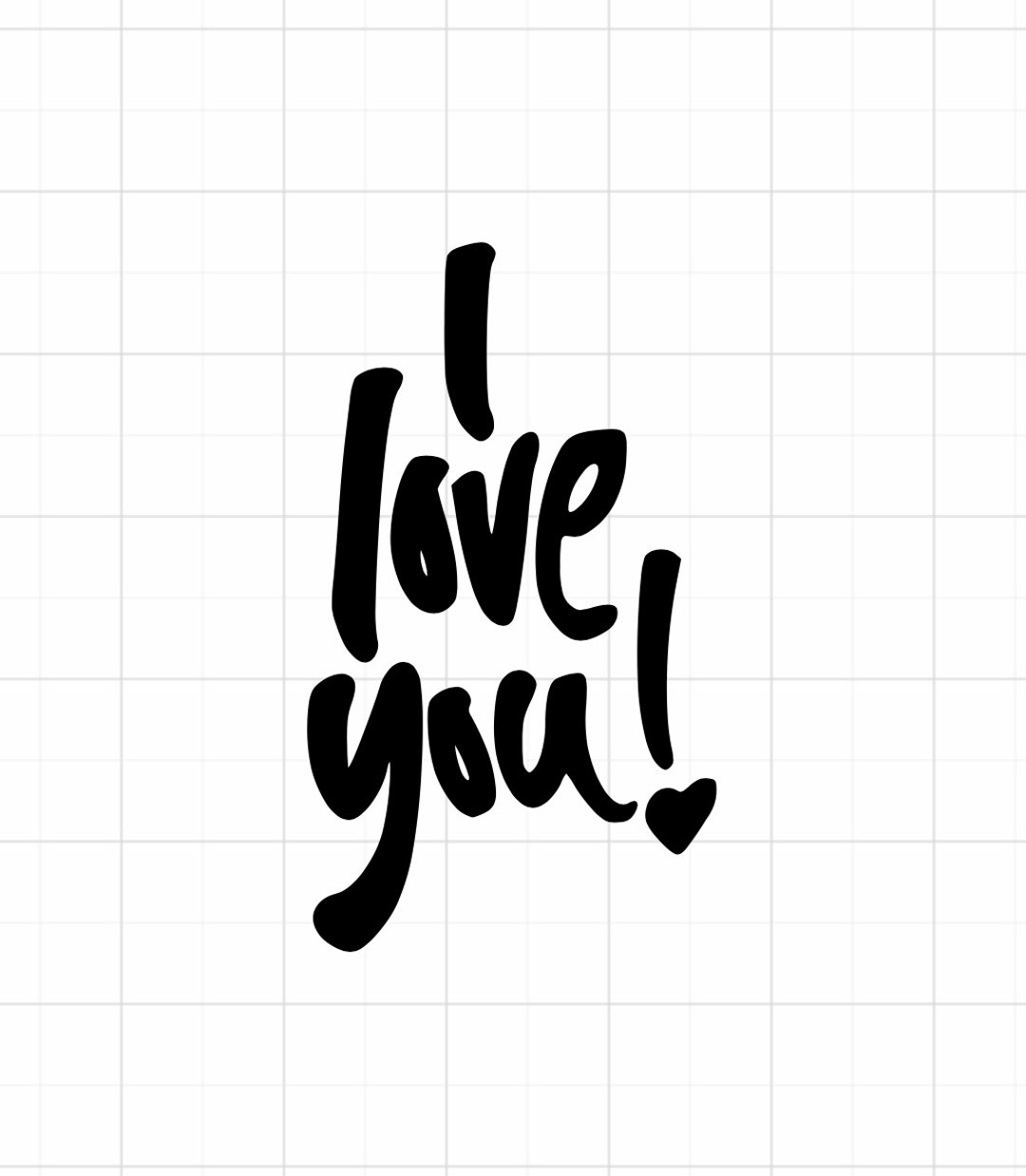 I Love You Decal - Etsy