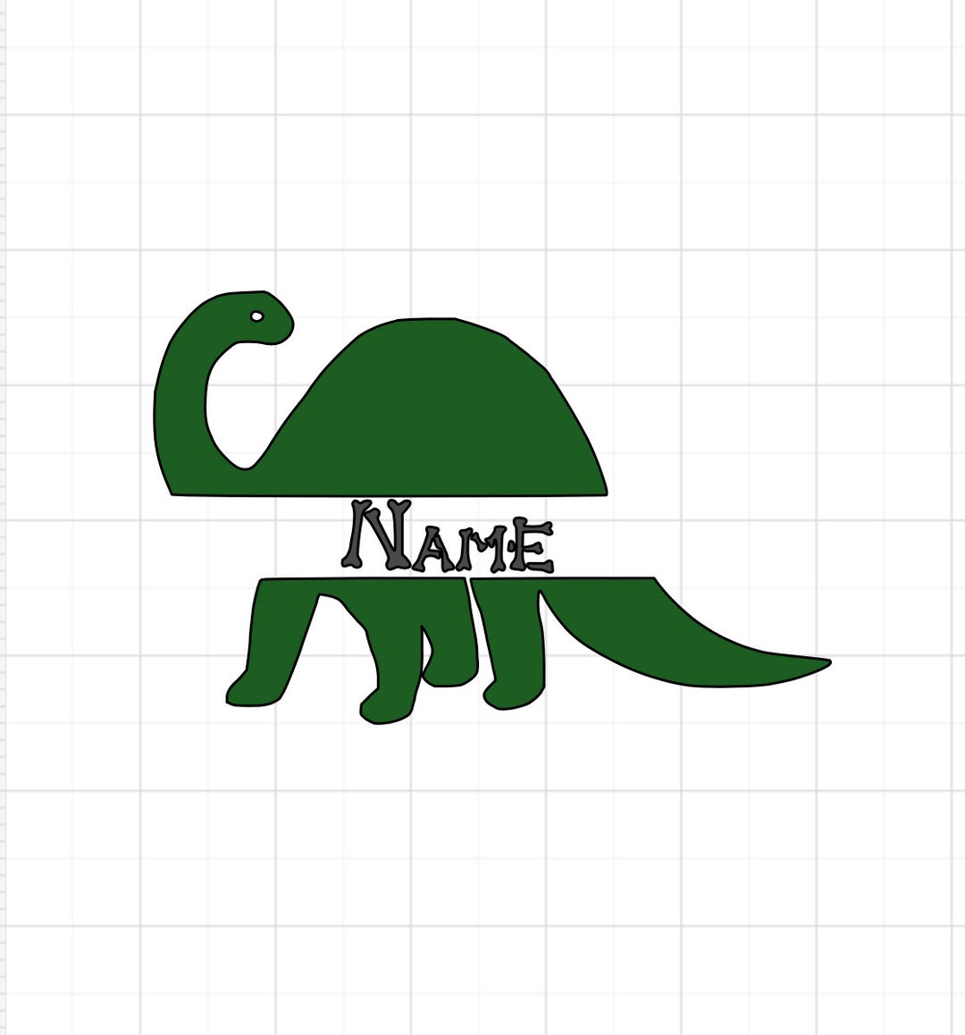 Dinosaur Name Monogram Vinyl Decal - Etsy