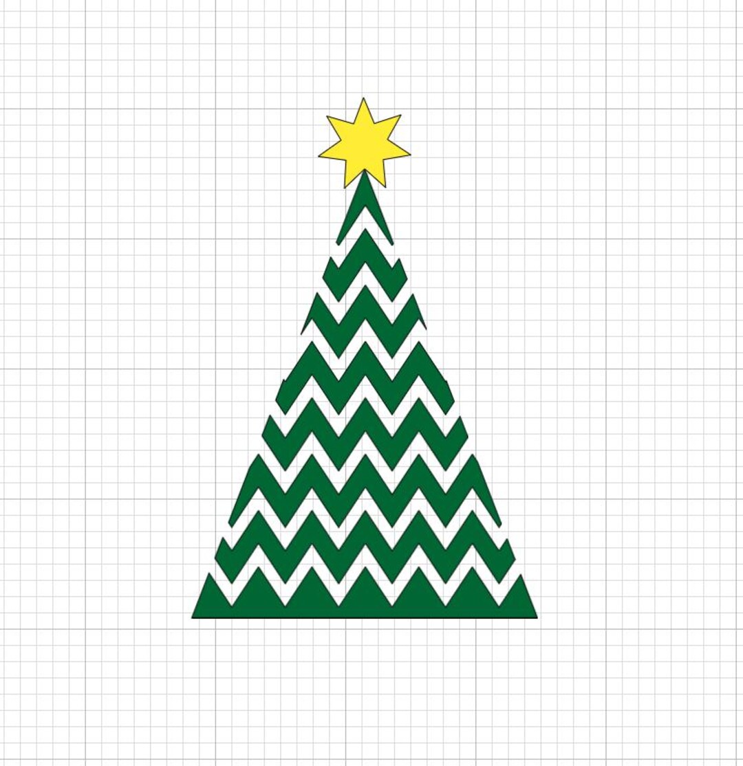 Chevron Christmas Tree Vinyl Decal - Etsy