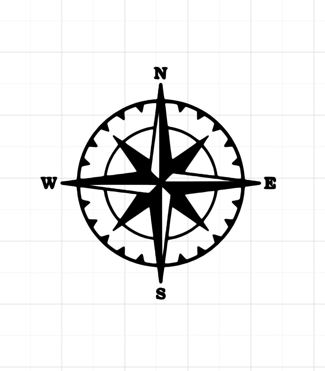 Compass Vinyl Decal - Etsy