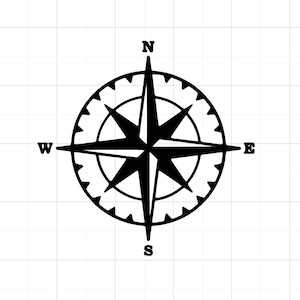 Compass Vinyl Decal - Etsy