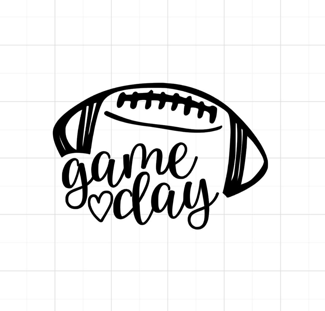 Game Day Football Vinyl Decal - Etsy