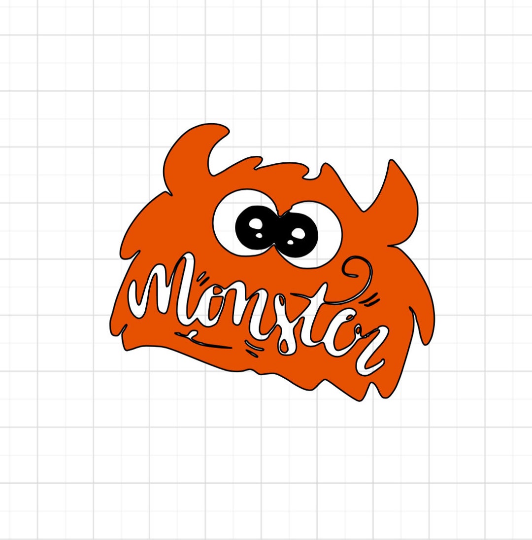 Monster Halloween Decal - Etsy