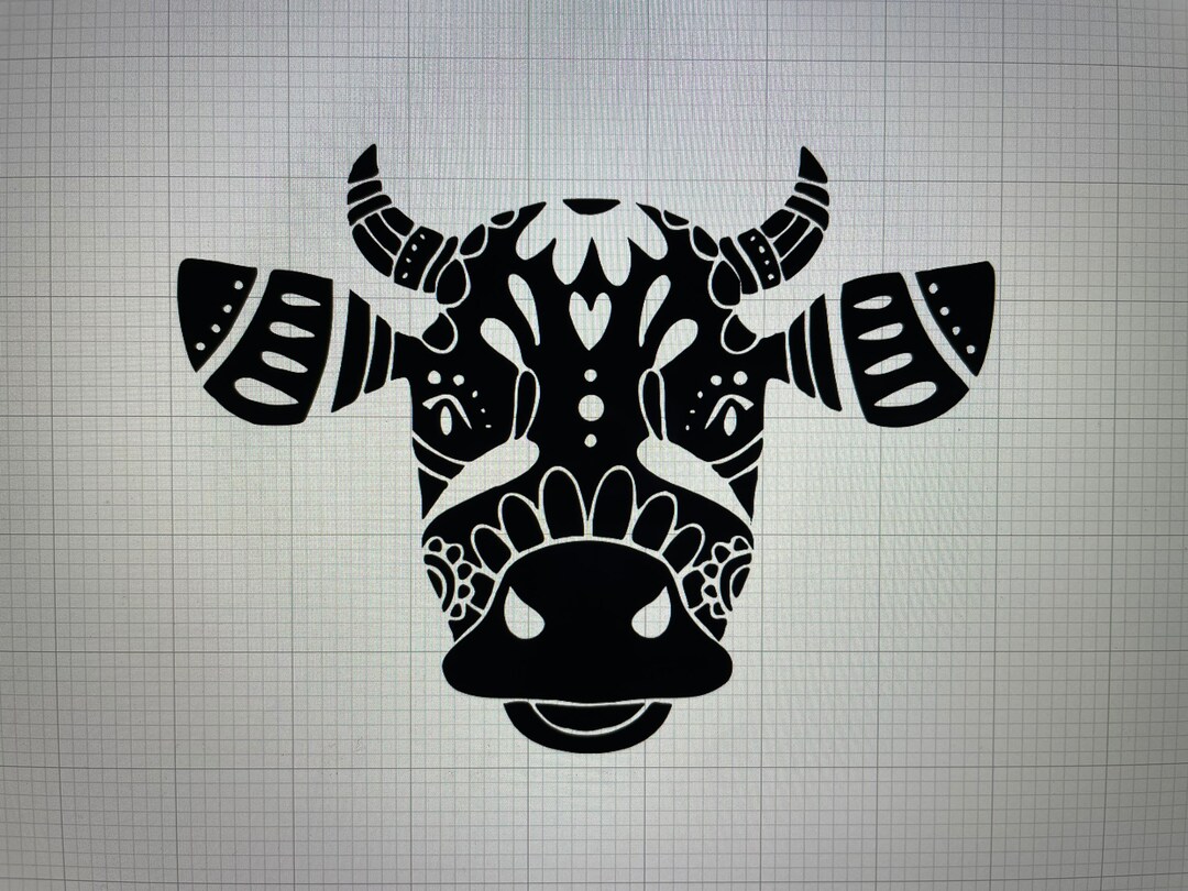 Mandala Bull Vinyl Decal - Etsy