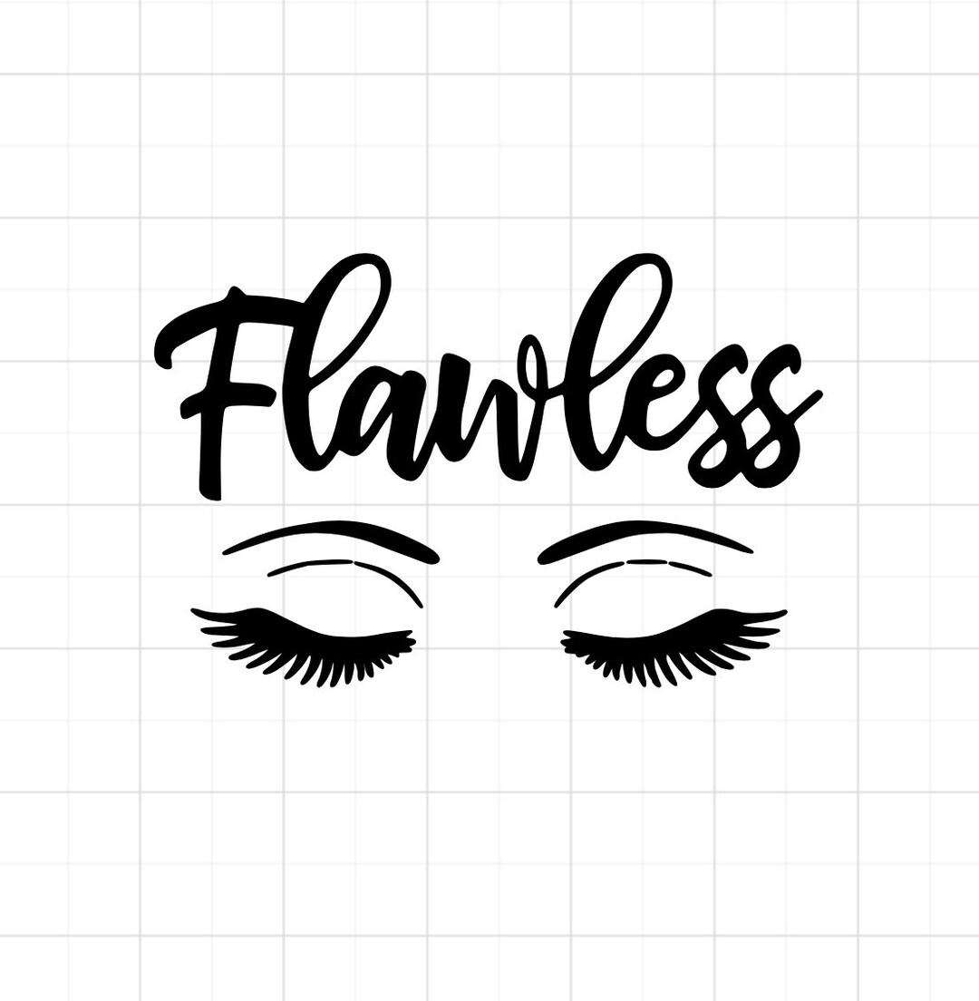 Flawless Eyelashes Decal - Etsy