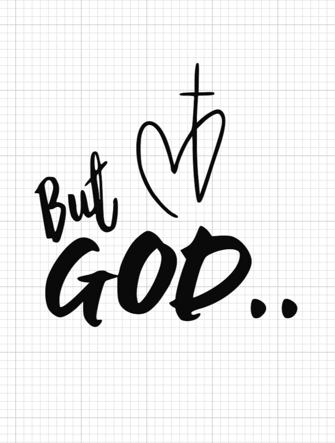 But God Vinyl Decal - Etsy