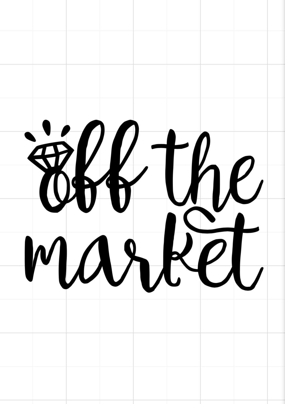 Off The Market Engagement Vinyl Decal - Etsy.de