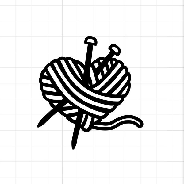 Knitting Vinyl Decal - Etsy