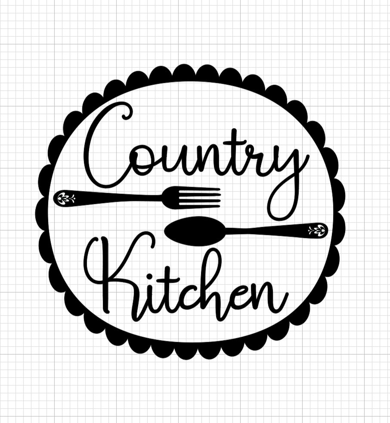 Country Kitchen Vinyl Decal - Etsy