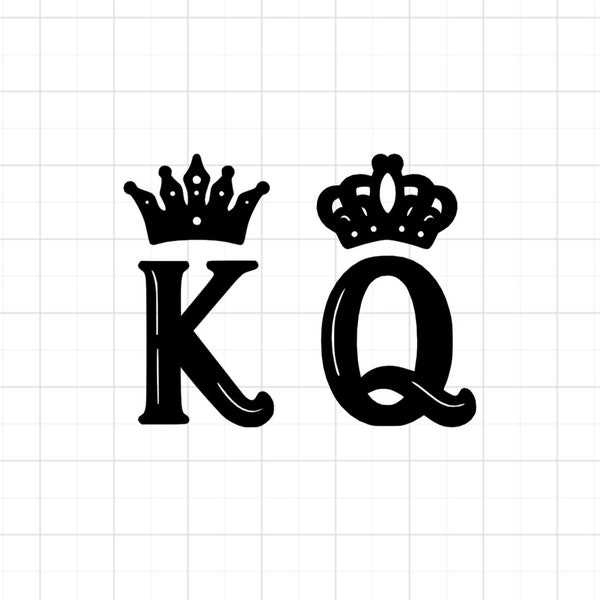 King and Queen Car Decal - Etsy