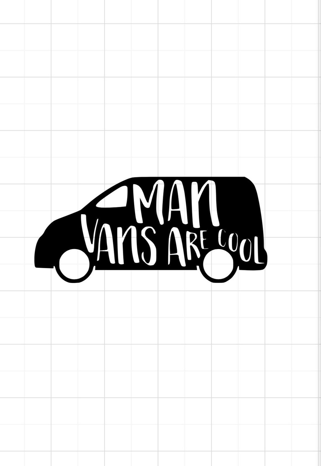 Man Vans Are Cool Vinyl Decal - Etsy