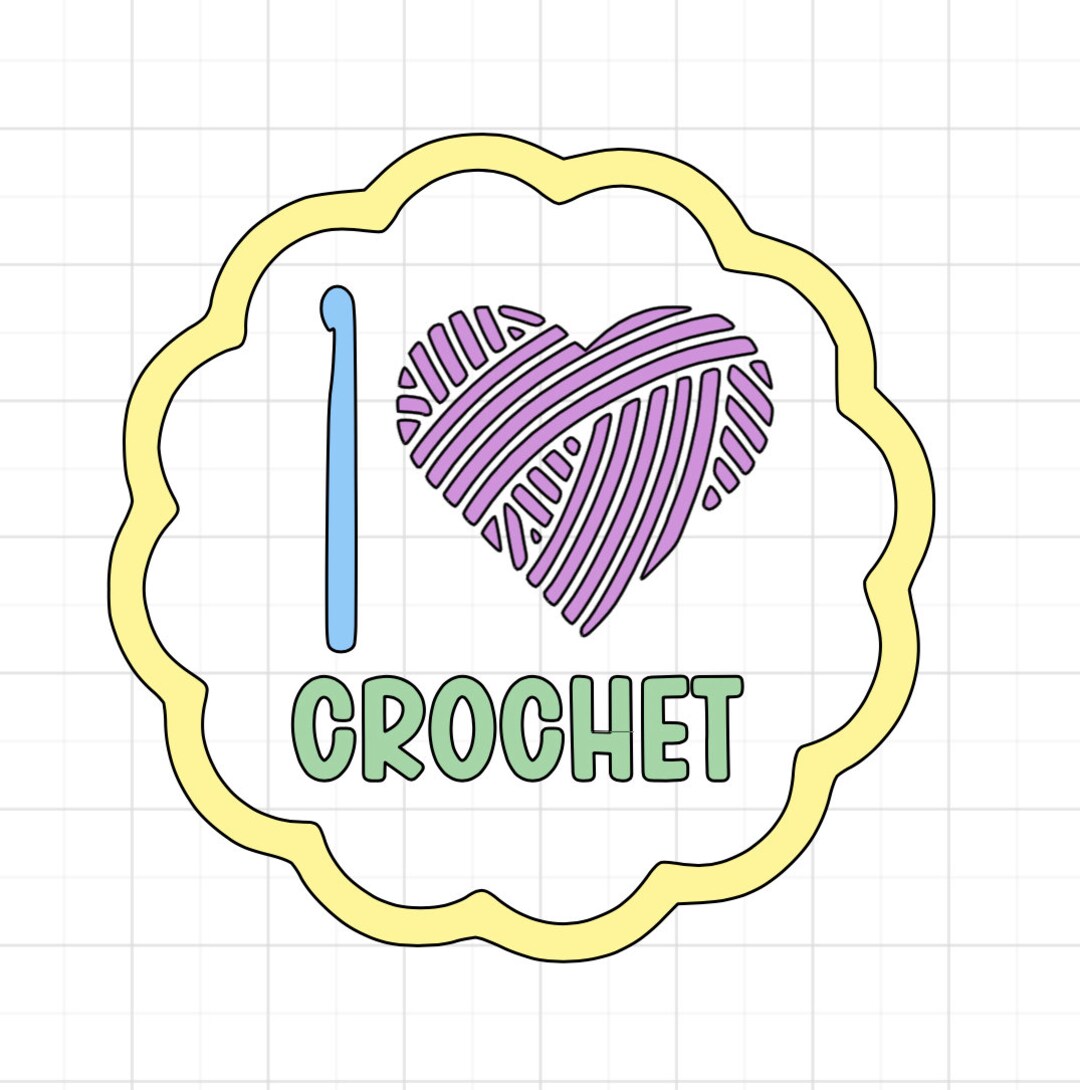 I Love Crochet Decal Pick Your Colors - Etsy