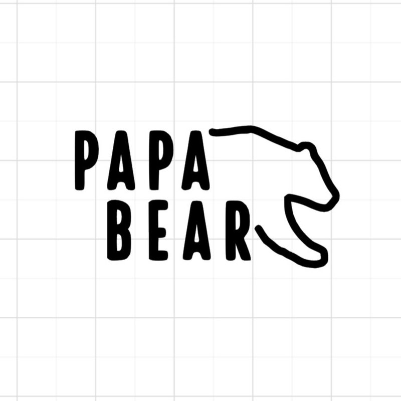 Papa Bear Sticker - Etsy