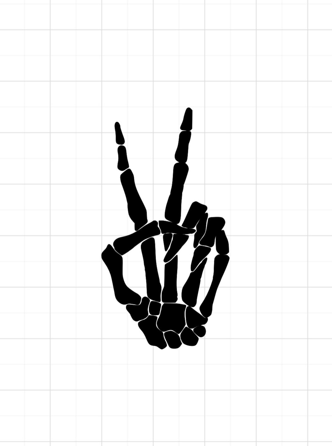 Skeleton Hand Peace Halloween Decal - Etsy