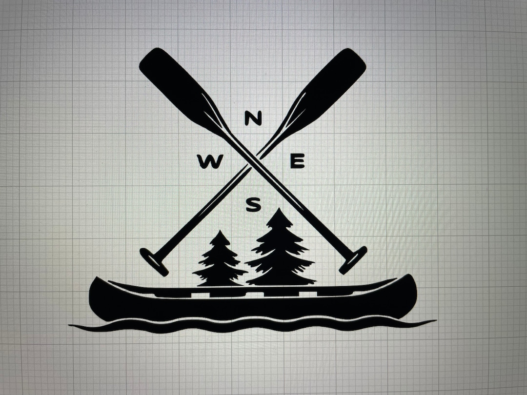 Canoe Paddles North South East West Vinyl Decal - Etsy