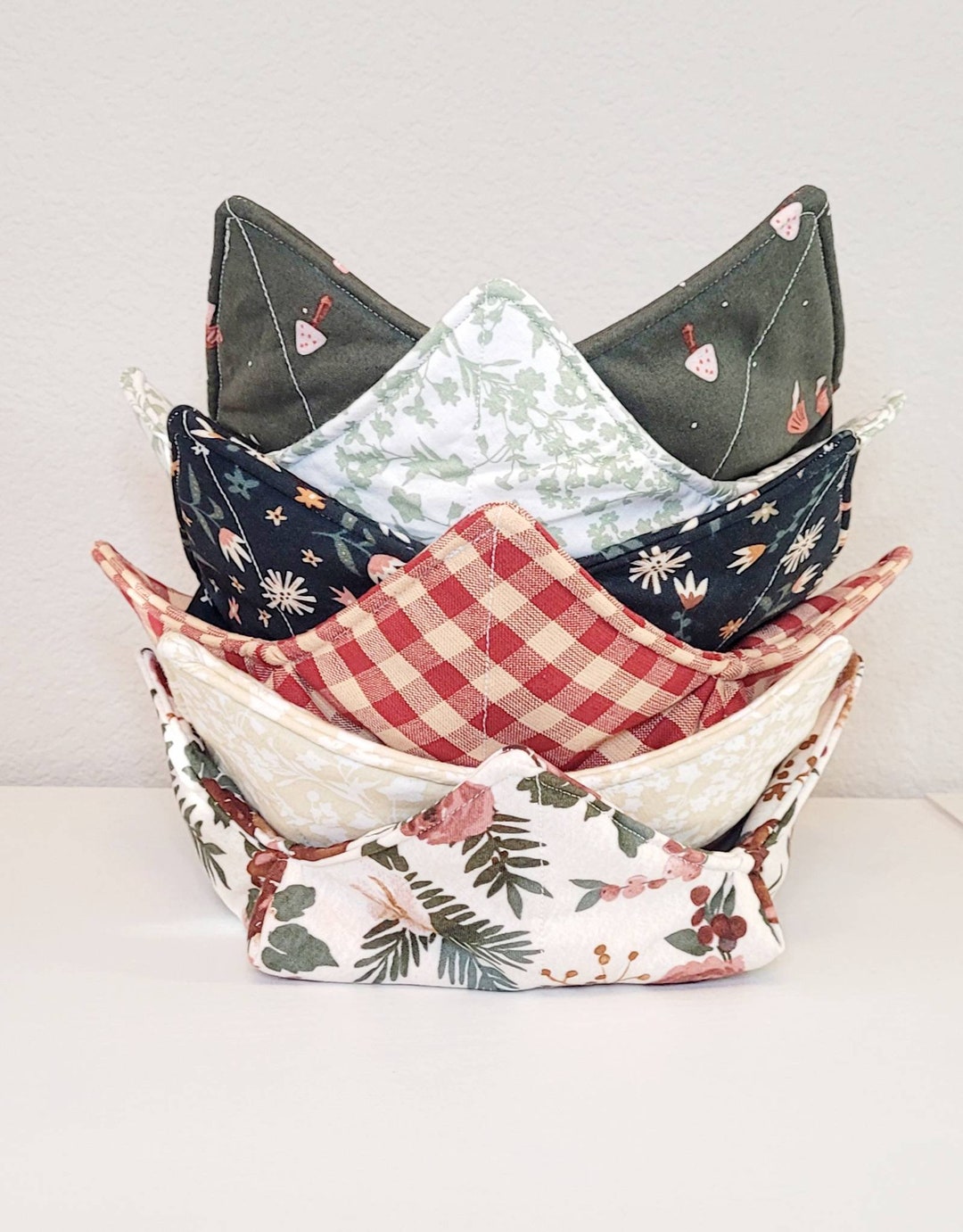 Size Large Natural Inspired Bowl Cozys, Cottage Core Microwaveable Bowl ...