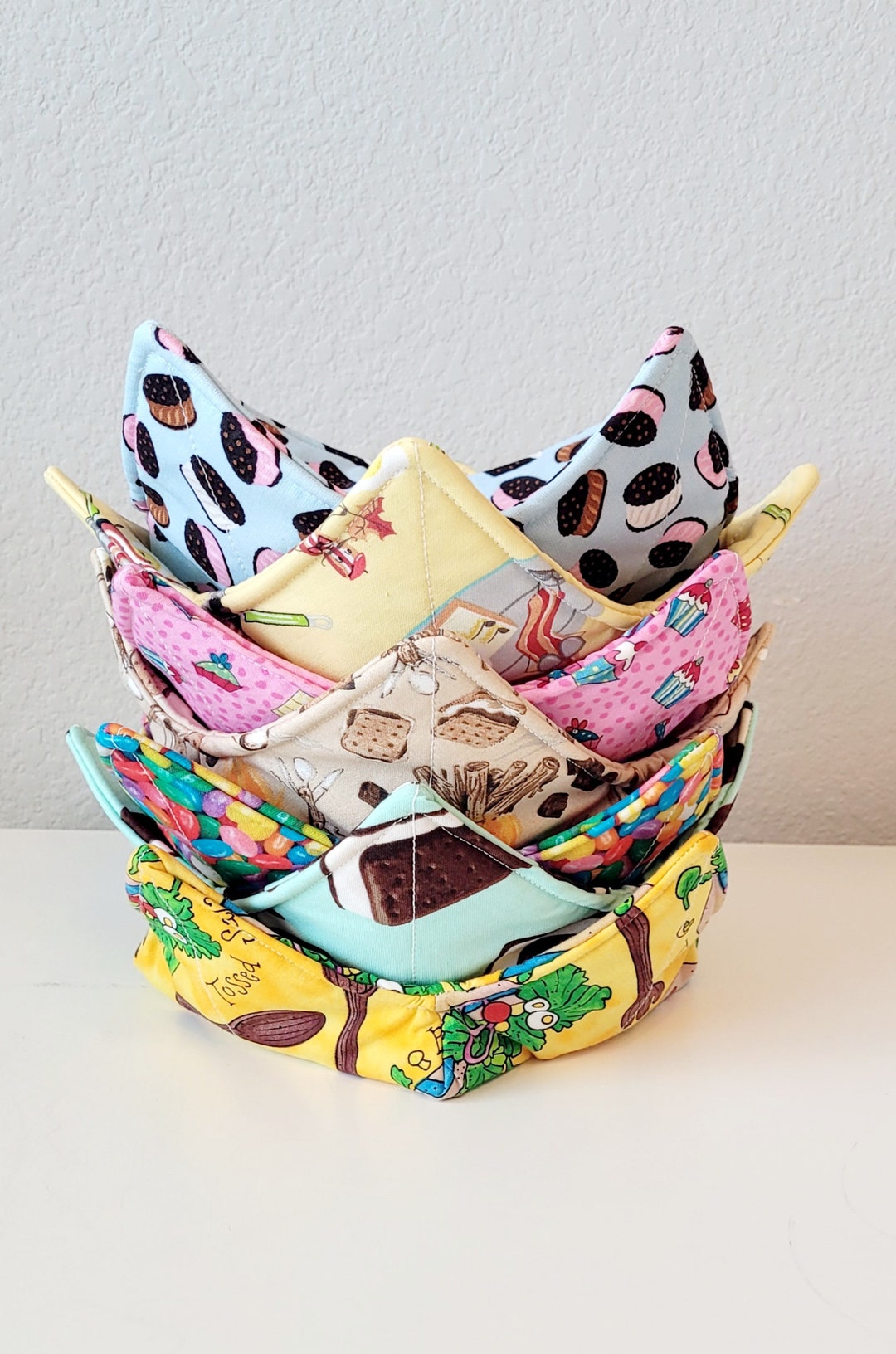 Food Themed, Large Bowl Cozy, Pot Holder, Fabric Bowl Cozies ...