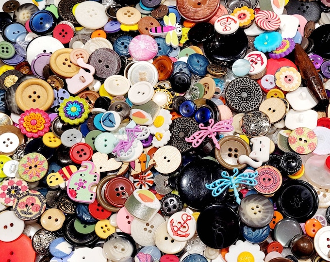 Assorted Buttons, Vintage Buttons, Kids Buttons, Wooden Buttons, Metal ...