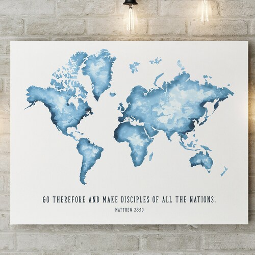 The Great Commission Matthew 28:19 Christian Printable - Etsy