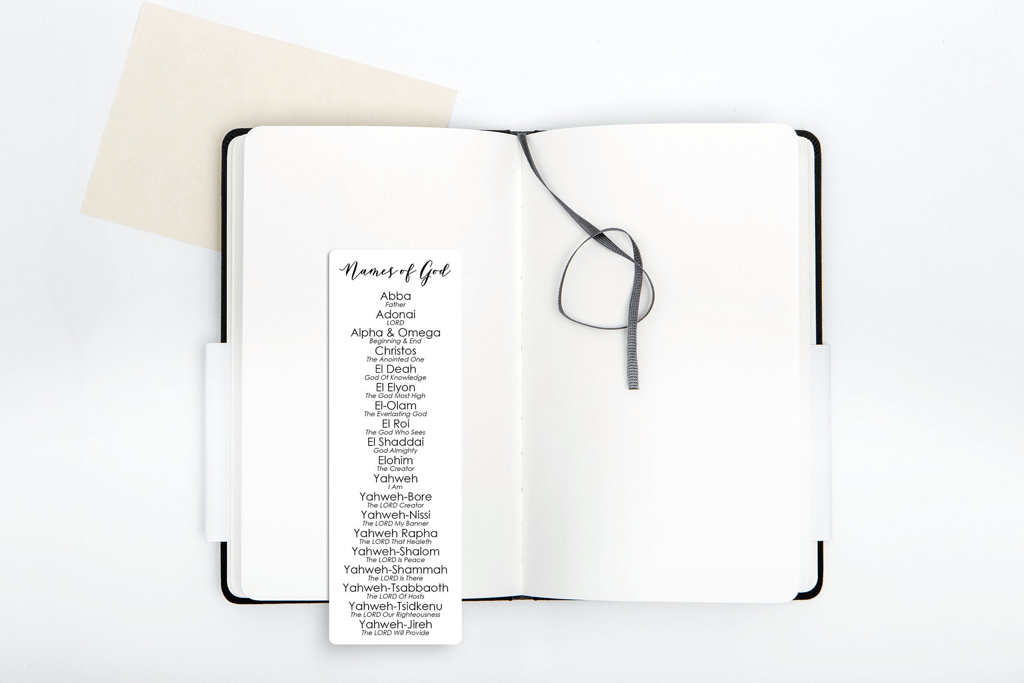 Names of God Bookmark (individual), Christian Bookmark, Bible Bookmark ...