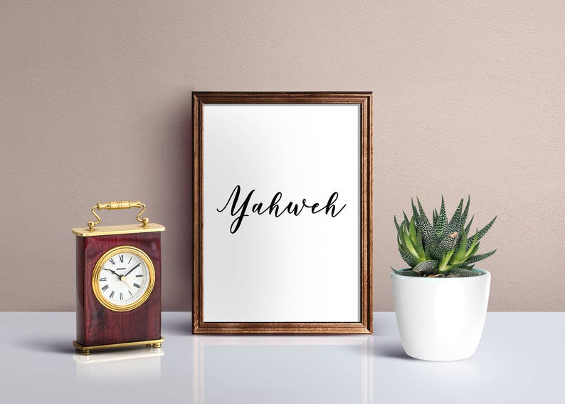 Yahweh | Christian Printable | Custom Color | Wall Decor | Digital ...