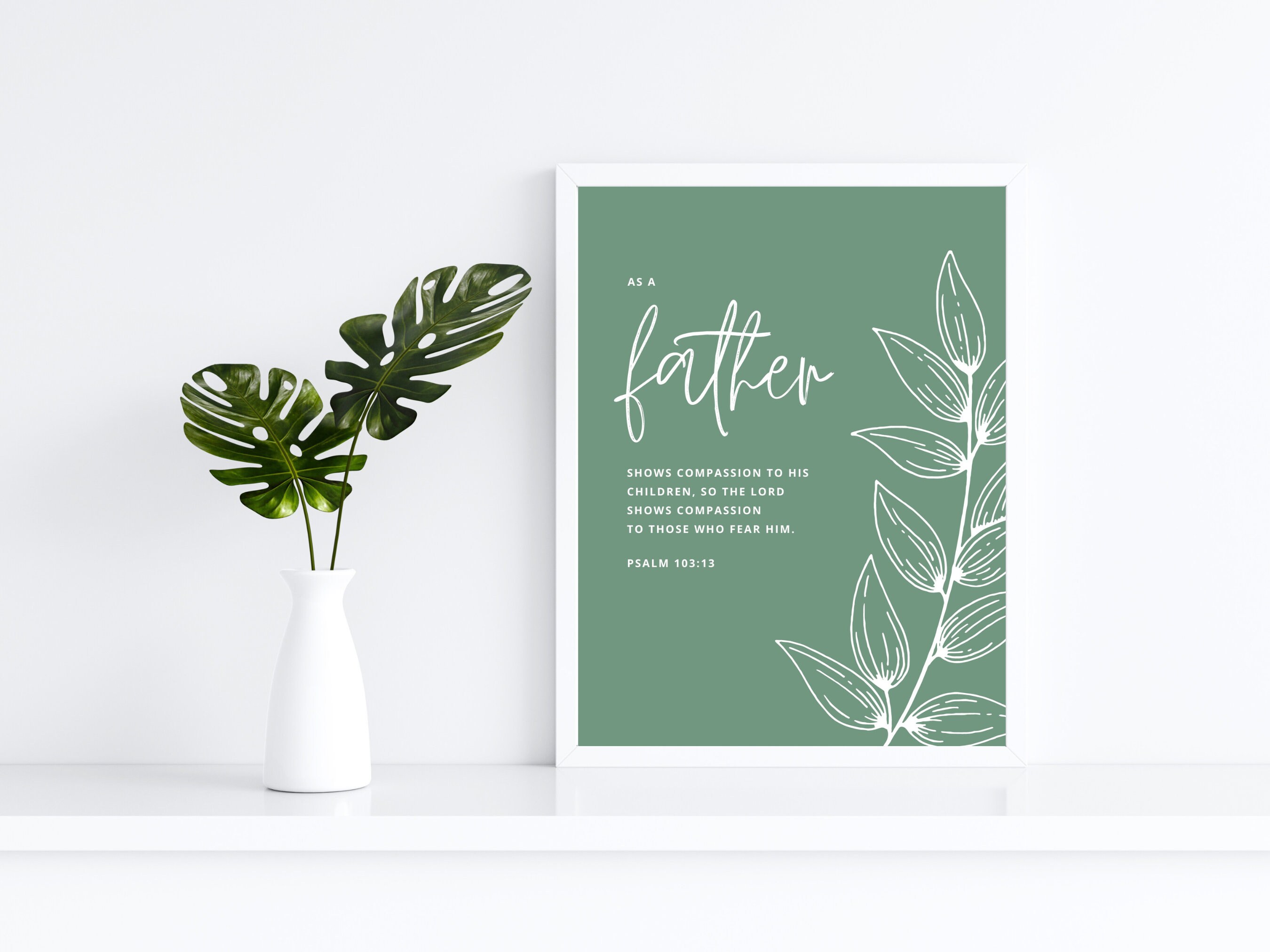 Fathers Day Bible Verse, Psalm 103:13 as A Father Shows Compassion to ...