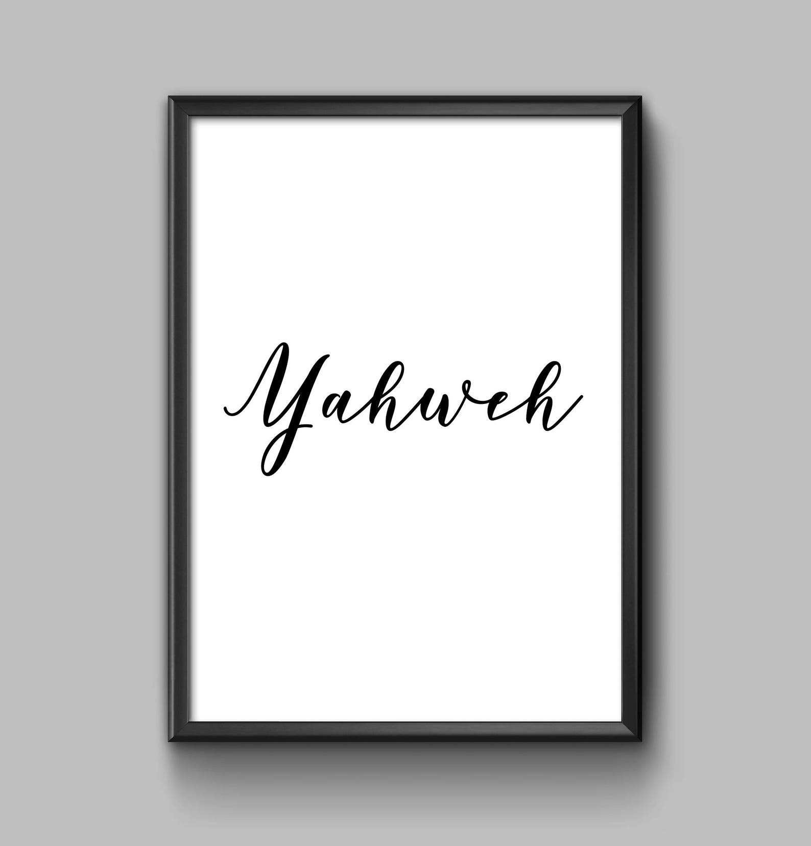 Yahweh | Christian Printable | Custom Color | Wall Decor | Digital ...